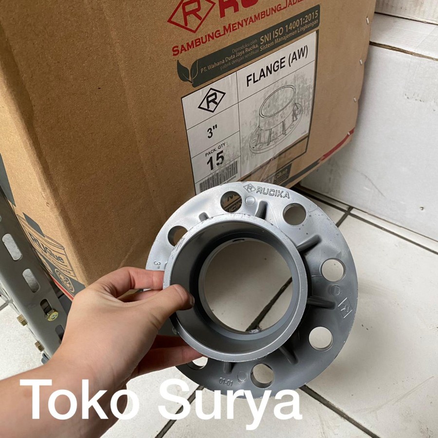 Jual RCKflange3 - flange 3" Rucika Fitting PVC Rucika flen AW 3 inch in ...