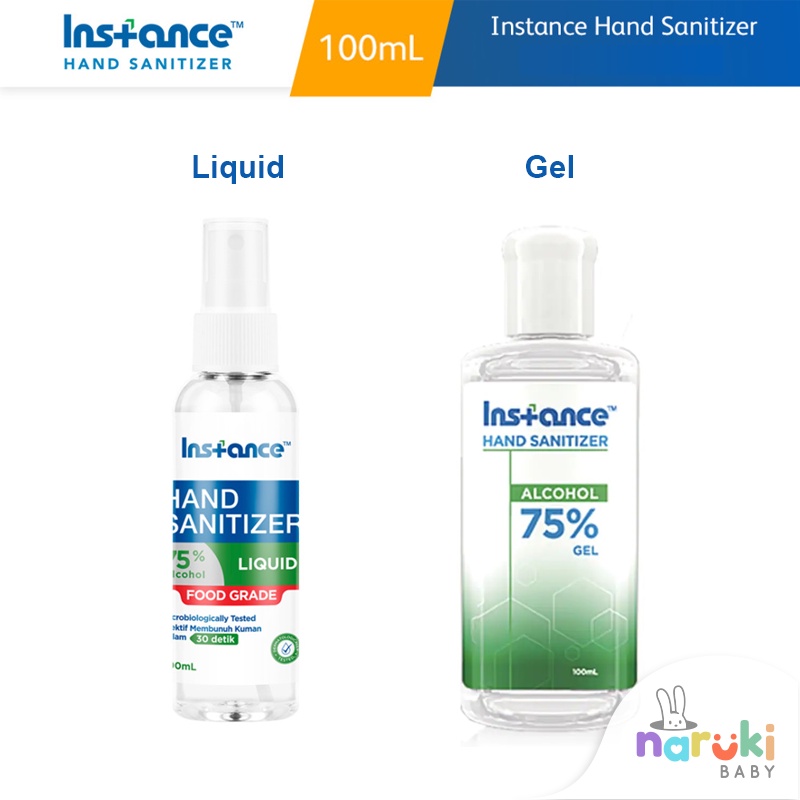 Jual Instance Hand Sanitizer Liquid Spray and Gel 100ml Travel Size ...