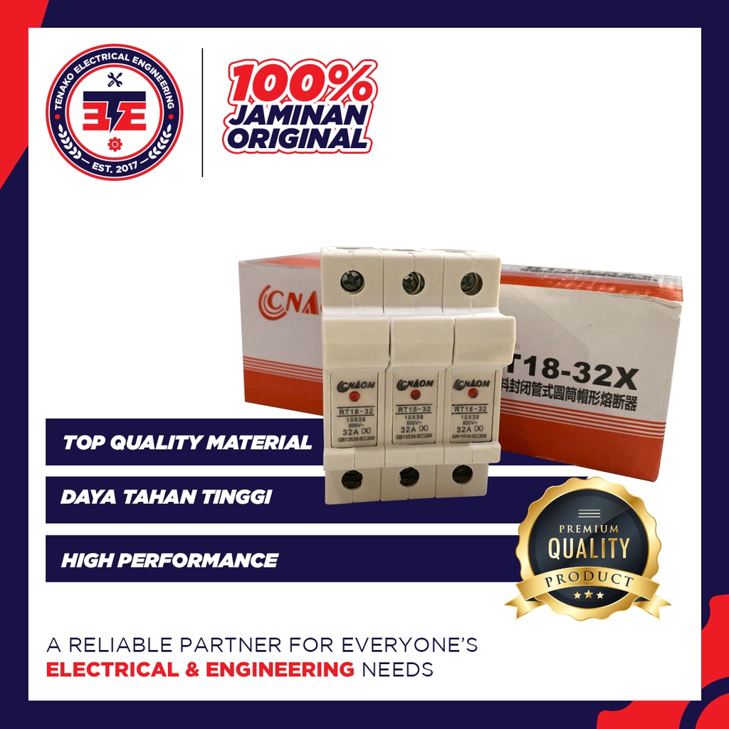 Jual Fuse Holder 10 x 38 Untuk Fuse 10x38 3 Pole / 3 Phase Rumah Fuse ...
