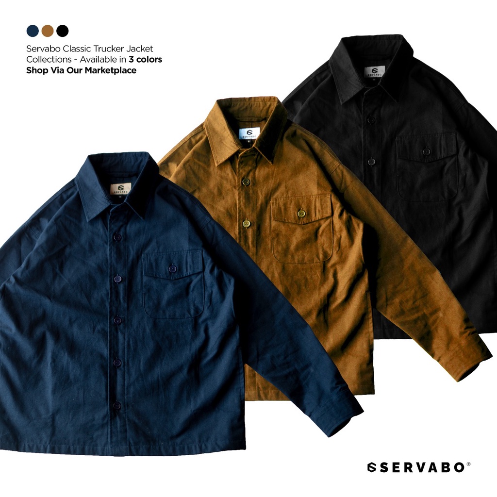 Jual Servabo Classic Trucker Jacket | Shopee Indonesia