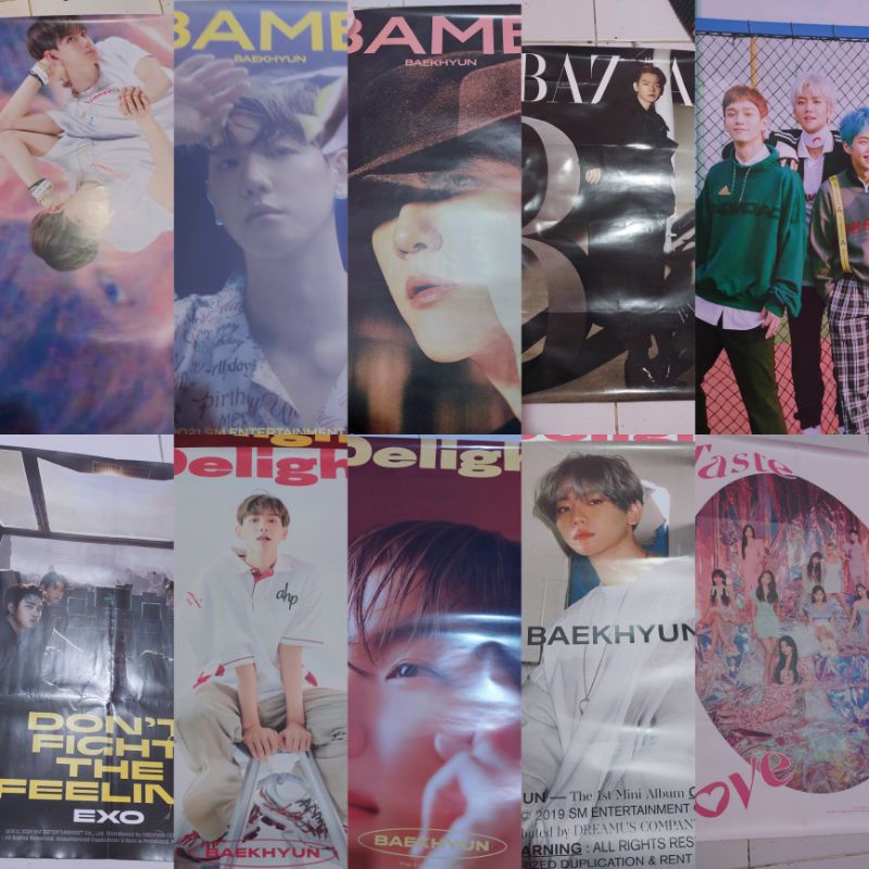 Jual poster murah official baekhyun exo cbx superm delight bambi dftf ...