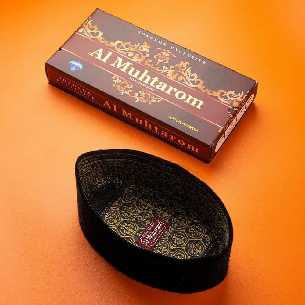 Jual Songkok Nasional Kopyah Hitam Peci Hitam Polos AC Al Muhtarom ...
