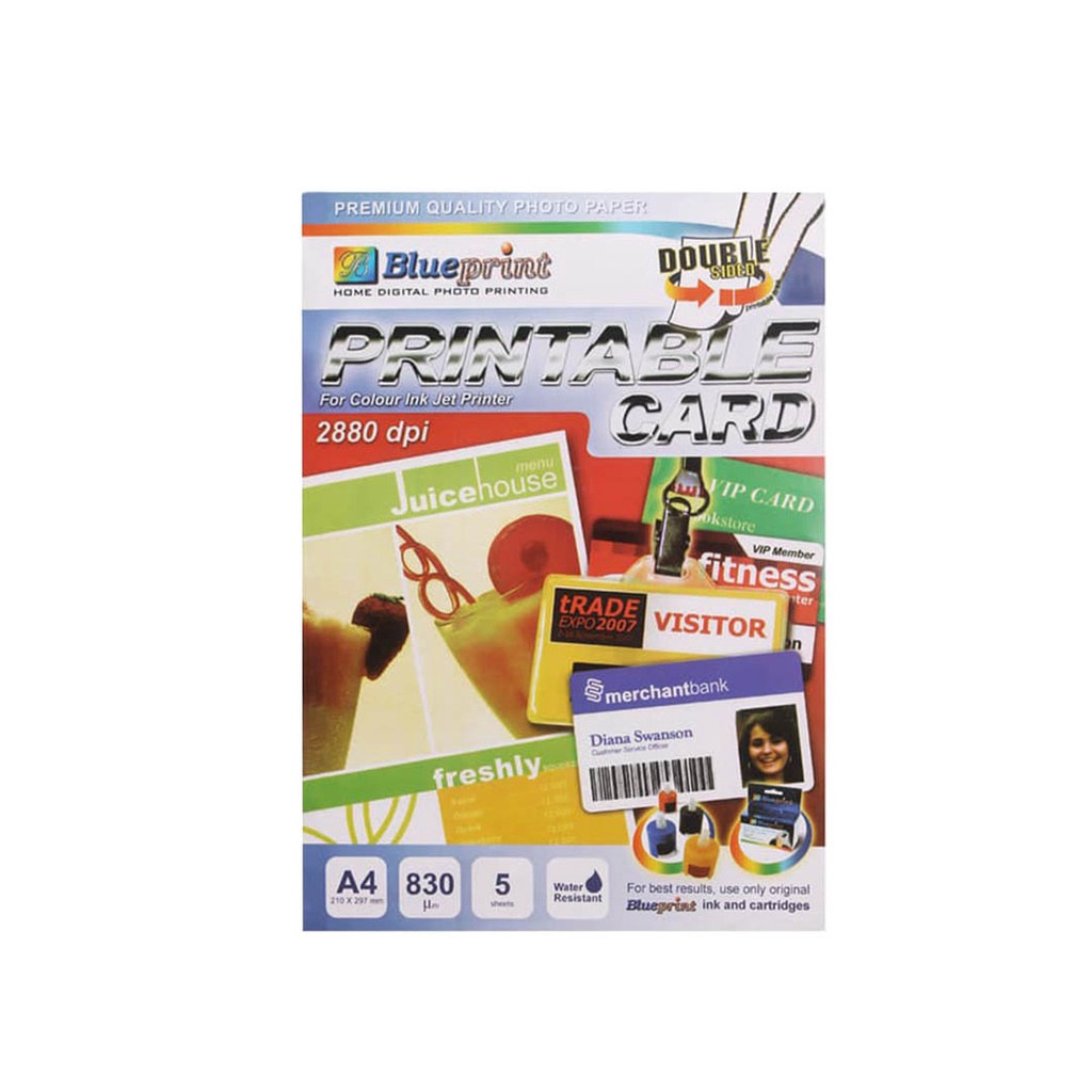 Jual BLUEPRINT - KERTAS PRINTABLE ID CARD / KERTAS PVC UKURAN A4 SILVER ...