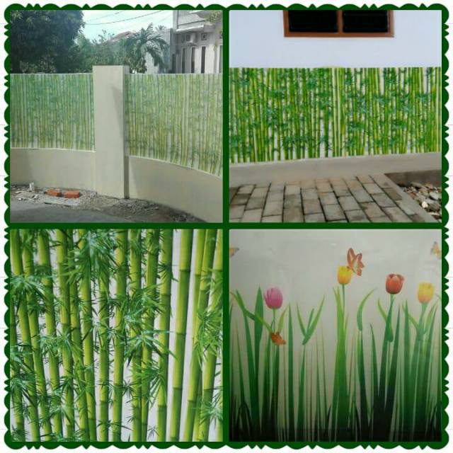 Jual Fiber Pagar Motif Gambar Bambu & Bunga | Shopee Indonesia