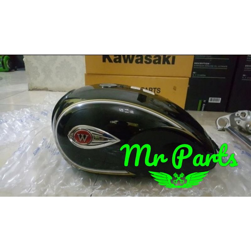 Jual tangki tengki bensin fuel tank hitam glossy kilat metalik w175 se ...