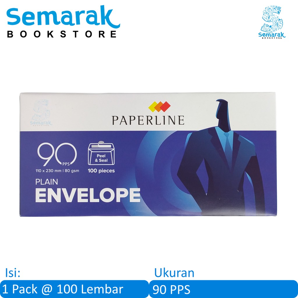 Jual Amplop Putih Paperline Plain Envelope No. 90: 110 x 230 mm [1 Pack ...