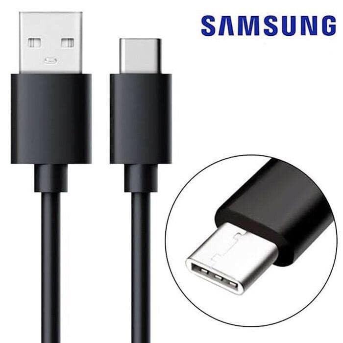 Jual Casan Kabel Data Samsung Type C Original fast charging-HITAM ...
