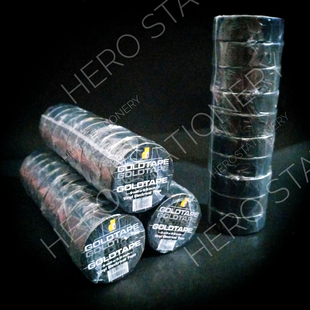Jual Vinyl electrical tape isolasi hitam listrik gold tape 5 mill x 5/8 ...