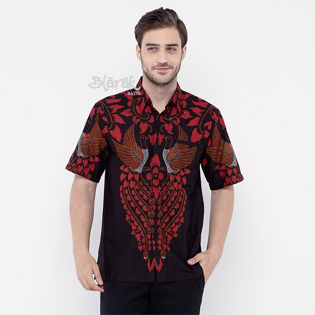 Jual BLARAK - Baju Batik Pria AHY 2 Merah | Shopee Indonesia