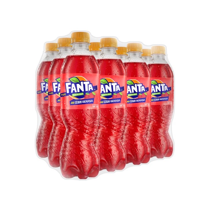 Jual Fanta Rasa Stawberry Minuman Soda - Botol 390ml x 12pcs | Shopee Indonesia