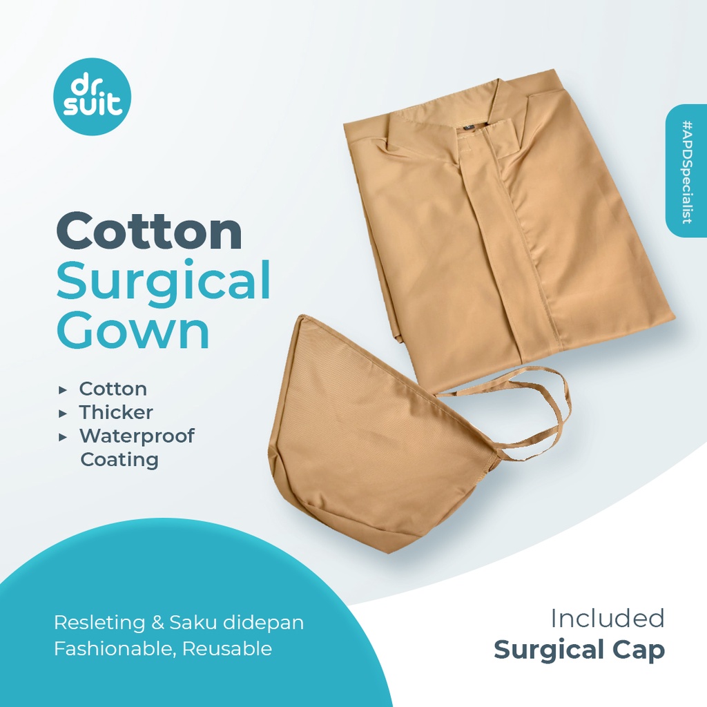 Jual SURGICAL GOWN YELLOW | MICRO WATER RESISTANT | GOWN APD | BAJU APD ...