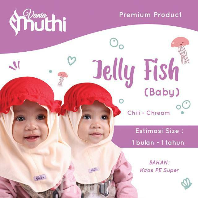 Jual Hijab Jilbab Kerudung Bayi Anak Balita Vania Muthi Baby Jelly Fish ...