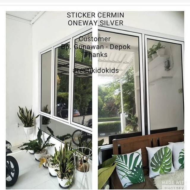 Jual Sticker Cermin Oneway Silver - L150 cm x Panjang 50 cm | Shopee ...