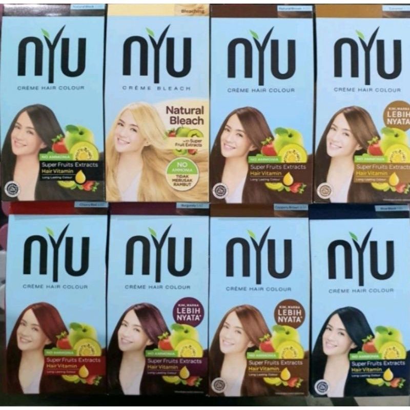 Jual NYU Creme Hair Colour Color | Nyu Pewarna Rambut | Nyu Semir ...