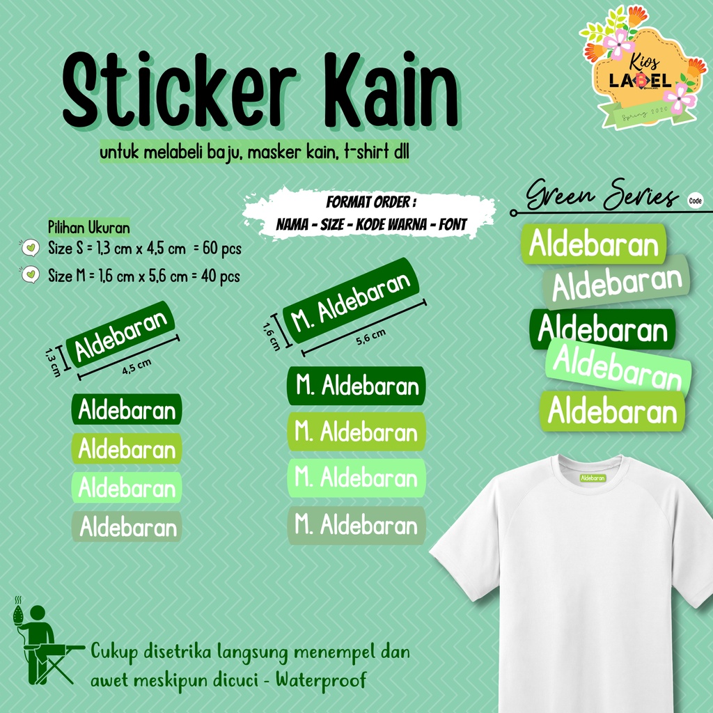 Jual Label Nama Baju BISA SATUAN, Label Nama Kain, Label Setrika, Iron ...