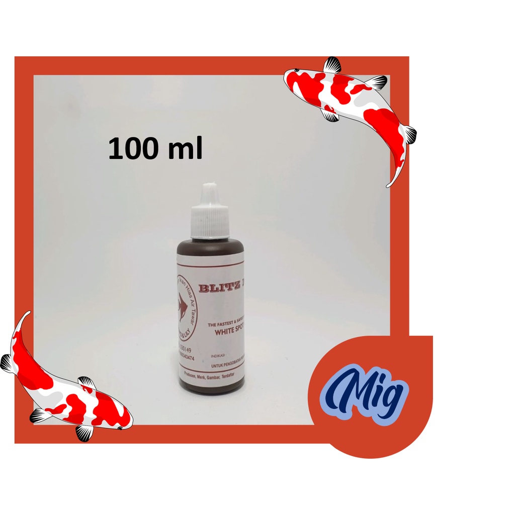 Jual blitz icht 100 ml obat biru ikan anti jamur white spot botol putih ...