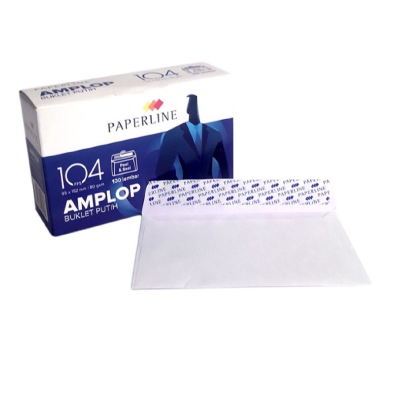 Jual Amplop Putih Polos 104 PPS Paperline isi 100 pcs | Shopee Indonesia