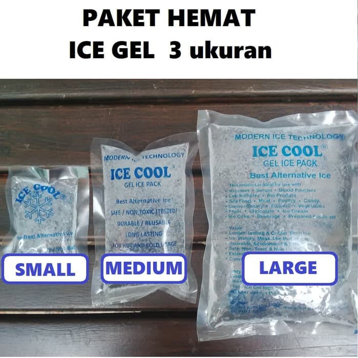 Jual Promo Paket Hemat Ice Gel Ice Cool besar sedang kecil Murah ice ...