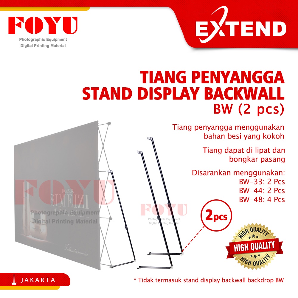 Jual 2 Pcs Tiang Tongkat Penyangga Stand Display Banner Poster Backdrop ...