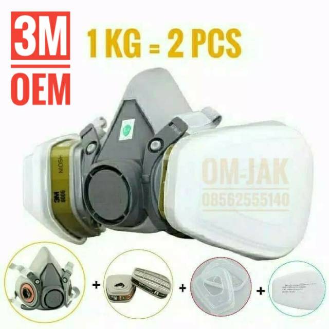 Jual Masker Gas Respirator / Masker Cat / Masker Lab - 6200 | Shopee ...