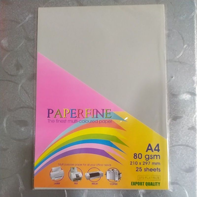 Jual Paperfine A4 80 Gram 25 sheet - Kertas Hvs Warna | Shopee Indonesia
