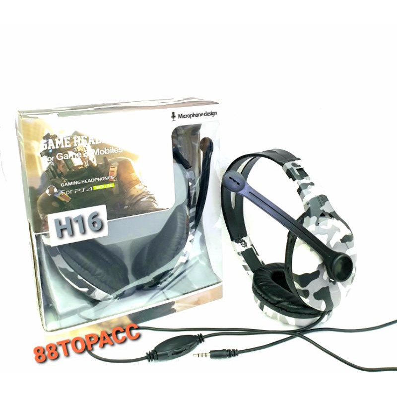 Jual Headset Headphone Gaming Stereo With Mic Motif ARMY / Headphone Hp ...