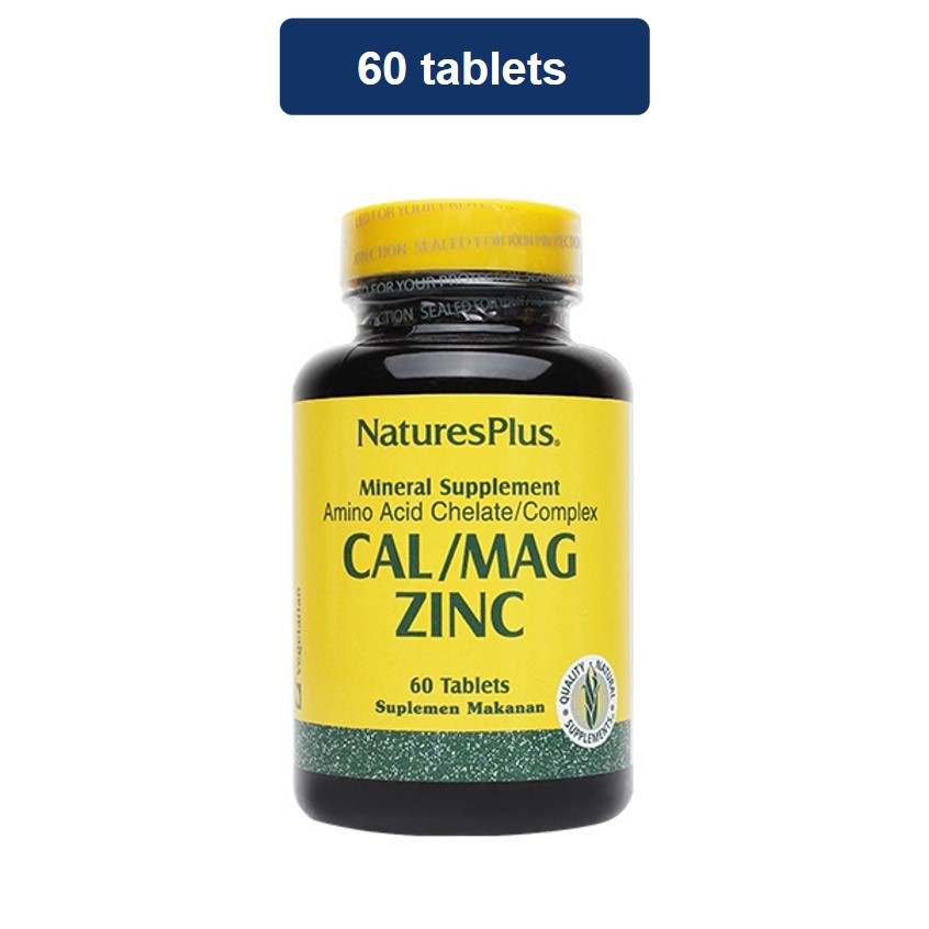 Jual Natures Plus Mineral Supplement Cal/Mag/Zinc 60 tablets | Shopee ...