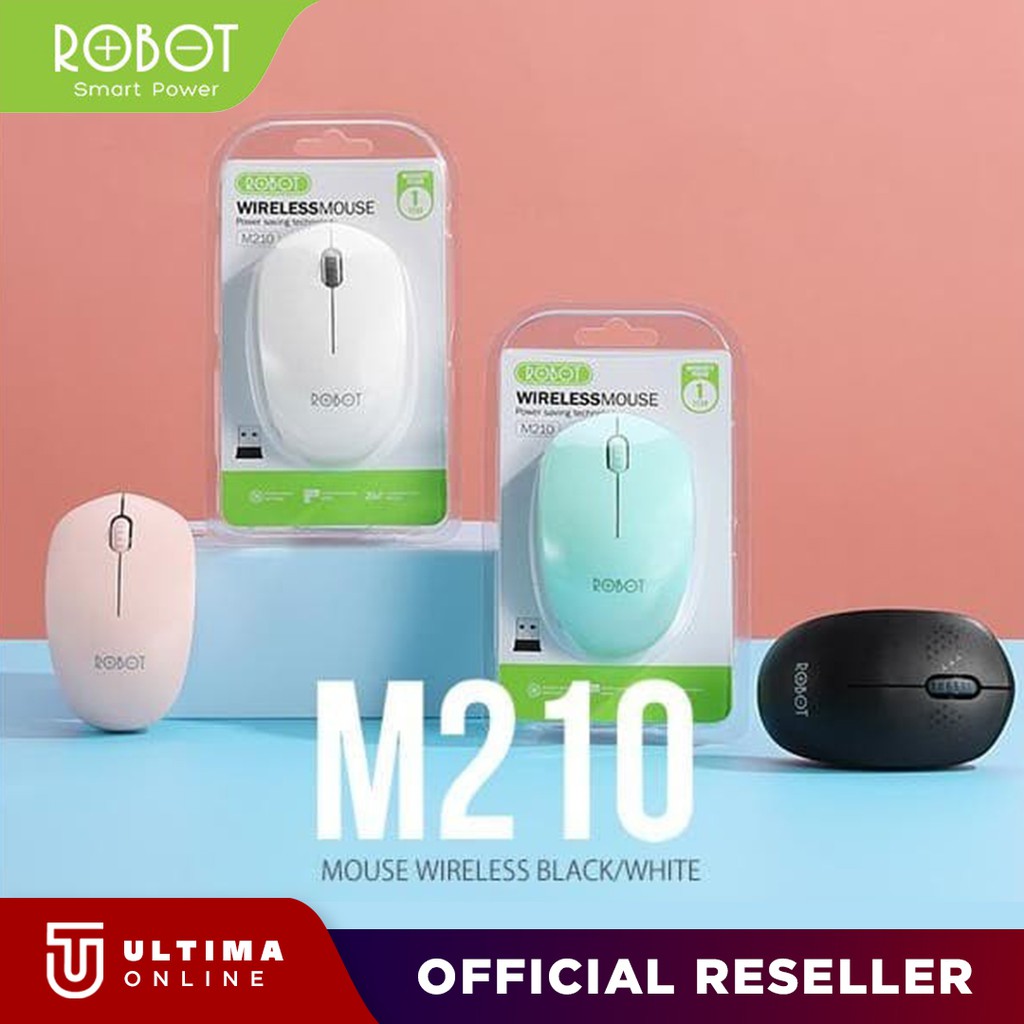 Jual ROBOT M210 Wireless Mouse Optical 2.4Ghz Thin Original Resmi ...