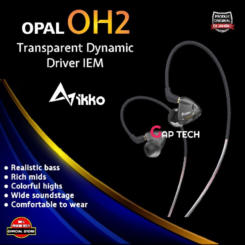 Jual IKKO OH2 / OH 2 Transparent Dynamic Driver in-Ear Monitor Earphones IEM Original | Shopee ...