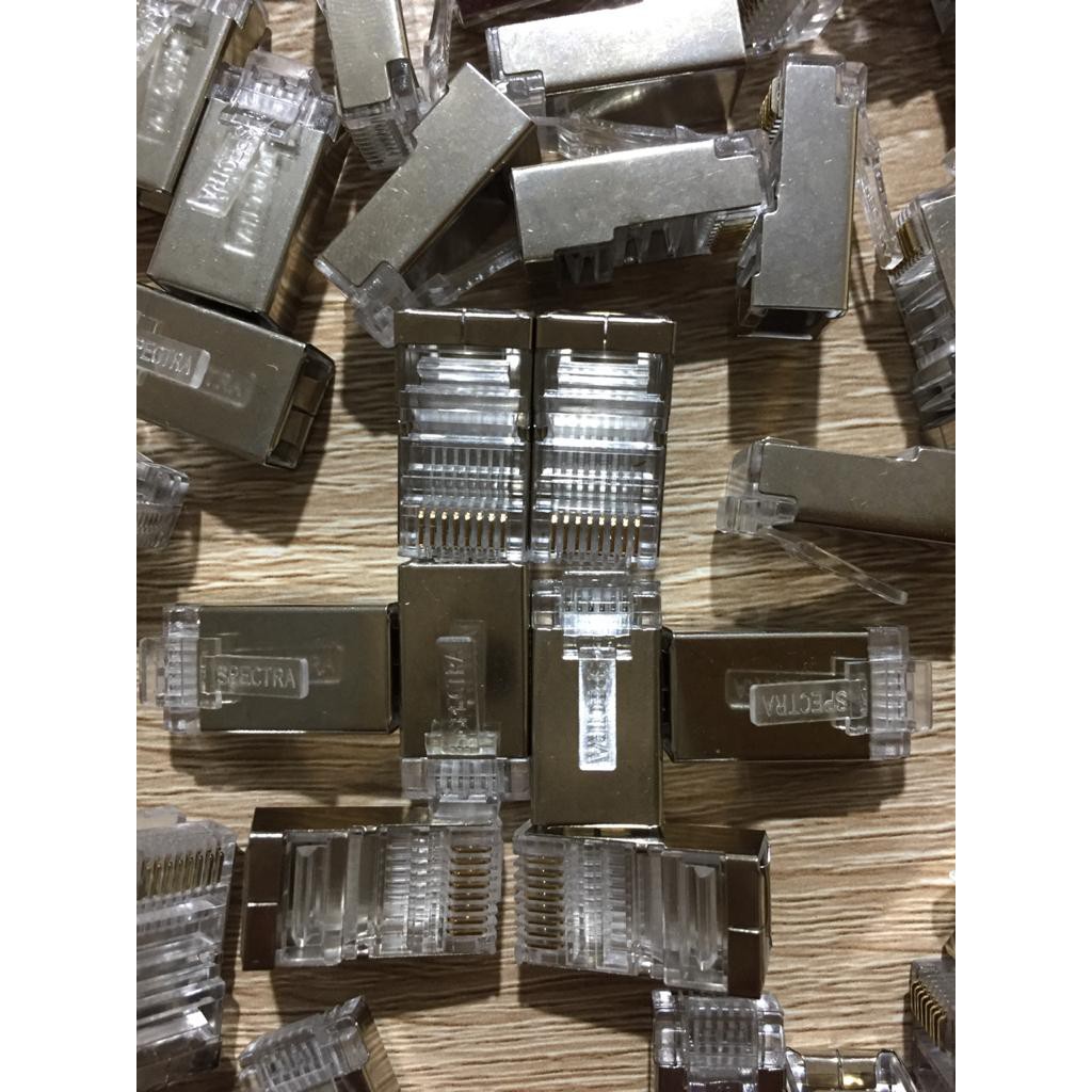 Jual Connector RJ45 besi cat5e merek Spectra | Shopee Indonesia