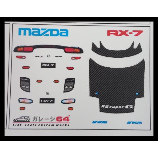 Jual DECAL SET HOTWHEELS MAZDA RX7 CUSTOM | Shopee Indonesia