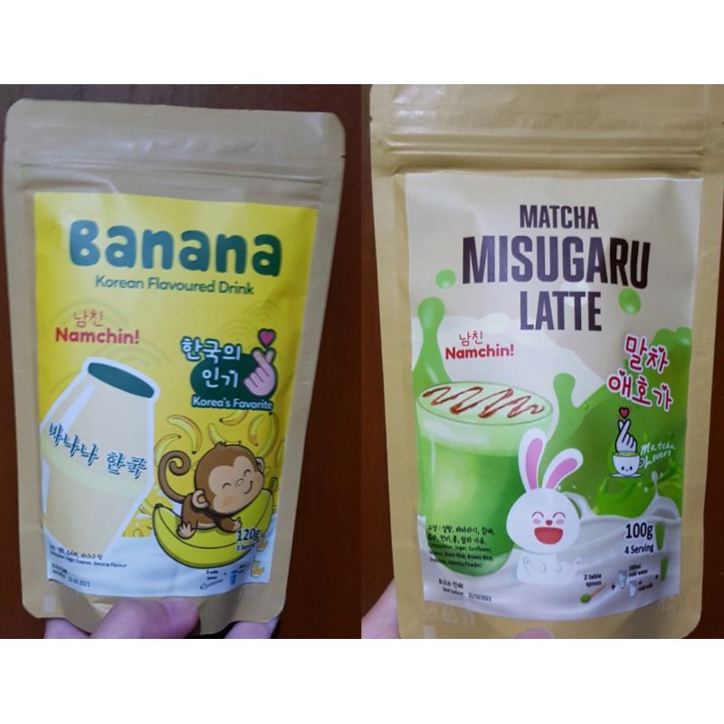 Jual NAMCHIN KOREAN BANANA MILK & MATCHA MISUGARU LATTE | Shopee Indonesia