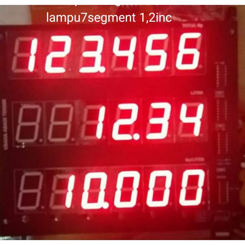 Jual DISPLAY 7segment layar display segmen pom mini_pertamini layar ...