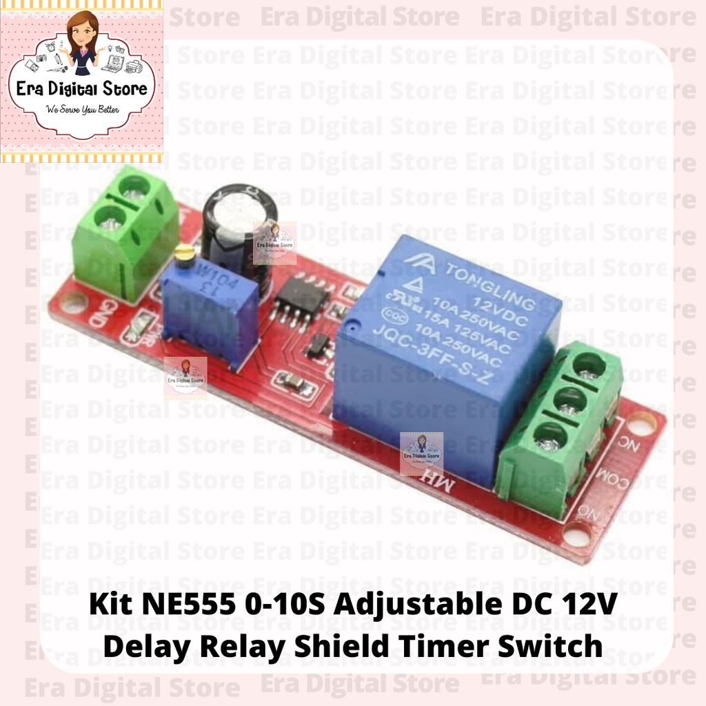 Jual Kit NE555 0-10S Adjustable DC 12V Delay Relay Shield Timer Switch ...