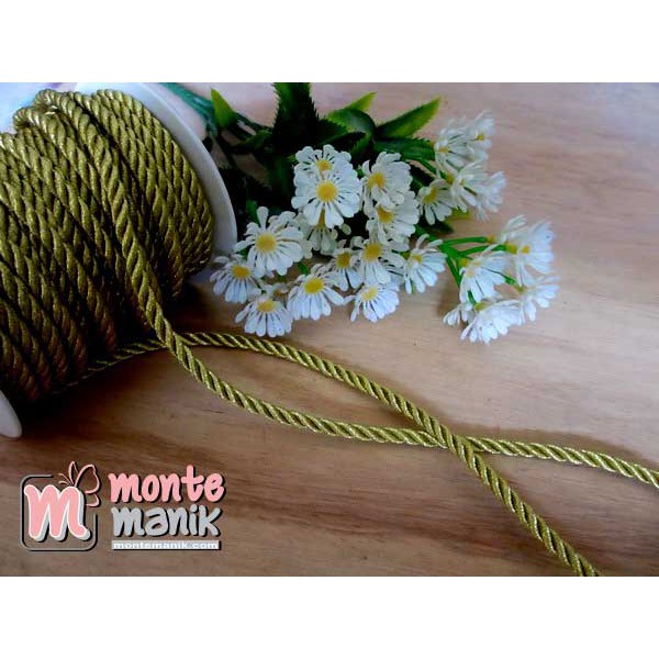 Jual Tali Twist Gold 4 mm dan 6 mm (TLC-05) Montemanik Craft | Shopee ...