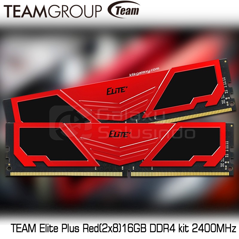 Jual TEAM Elite Plus Red (2x8) 16GB DDR4 kit 2400MHz | Shopee Indonesia