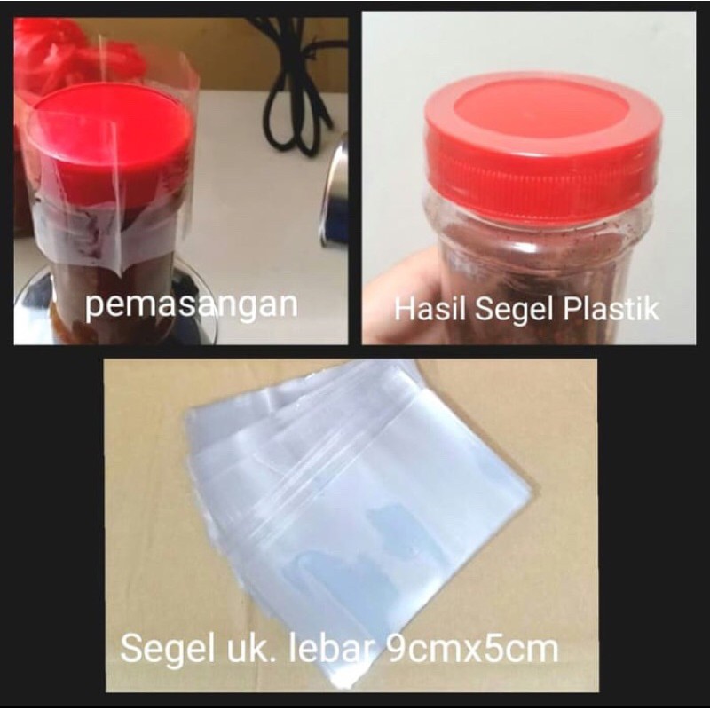 Jual segel botol plastik/plastik segel botol sambal 150ml plastik film ...