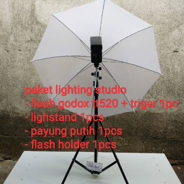 Jual lighting light stand lightstand payung flash godox tt520 triger ...