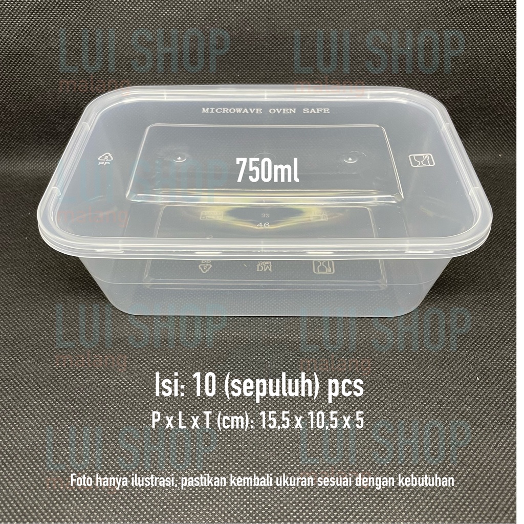 Jual Thinwall 750ml PERSEGI PANJANG / RECTANGLE Food Container Box [PER ...