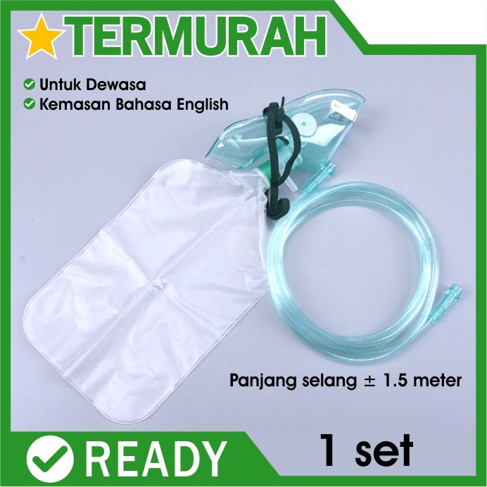 Jual Non Rebreathing Oxygen Masker Oksigen Mask Selang NRM kantung ...
