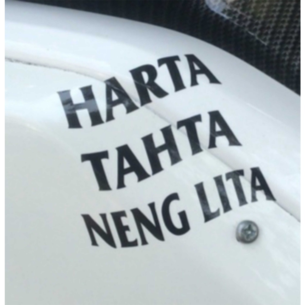 Jual Stiker Motor Custom Nama ( Sticker Harta Tahta Janda) Bisa Request ...
