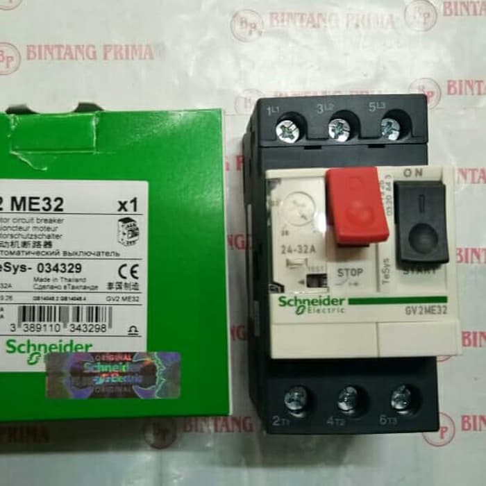 Jual Thermal Magnetic Motor Circuit Breaker GV2ME32 24A-32A Schneider ...