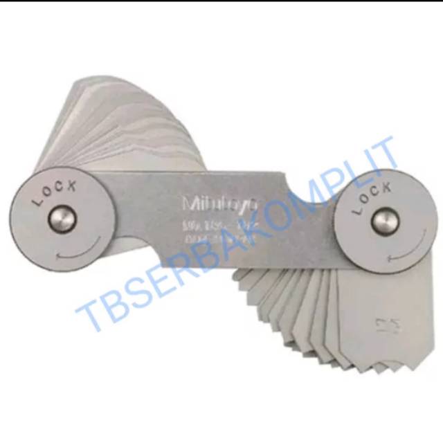 Jual Radius Gauge Mitutoyo 186-105 34 Leaves 1.0-7.0 mm Alat Ukur ...