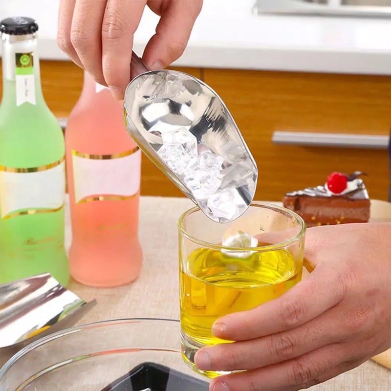 Jual Sekop Es Stainless Ice Cube Scoop Skop Es Batu | Shopee Indonesia