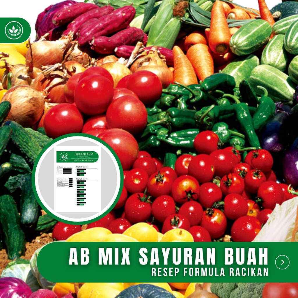 Jual Resep AB Mix Sayur Buah Formula Racikan Nutrisi AB Mix Sayuran ...