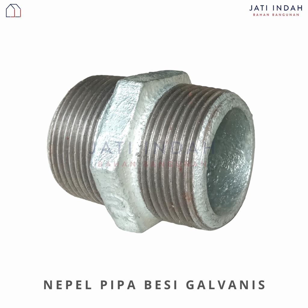 Jual Nepel 1-1/2" Pipa Besi Galvanis Drat Luar|Sok Nipple Sambungan Fitting | Shopee Indonesia