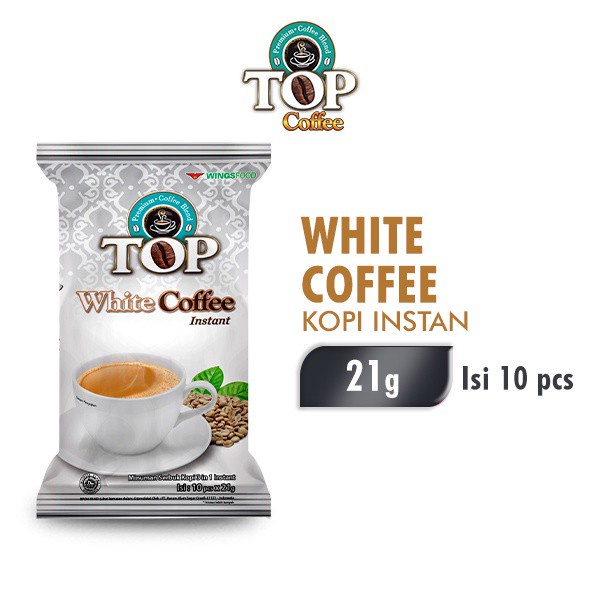 Jual Top Coffee Kopi Instan White Pack 21 gr isi 10 pcs | Shopee Indonesia