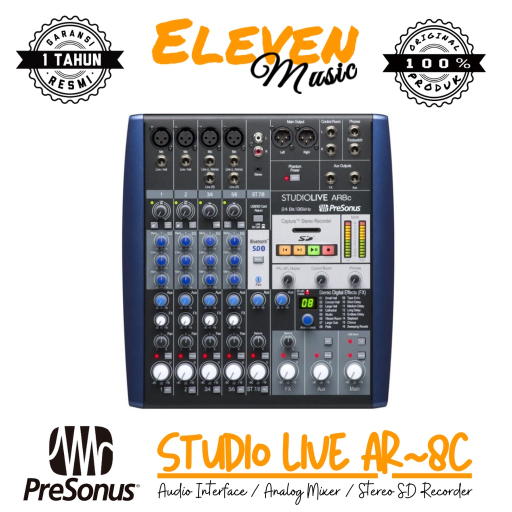 Jual PreSonus StudioLive AR8c Mixer and Audio Interface | Shopee Indonesia