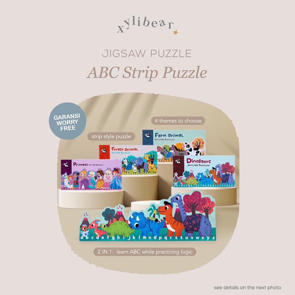 Jual ABC Strip Puzzle - Jigsaw Puzzle - Xylibear - Floor Long Puzzle ...