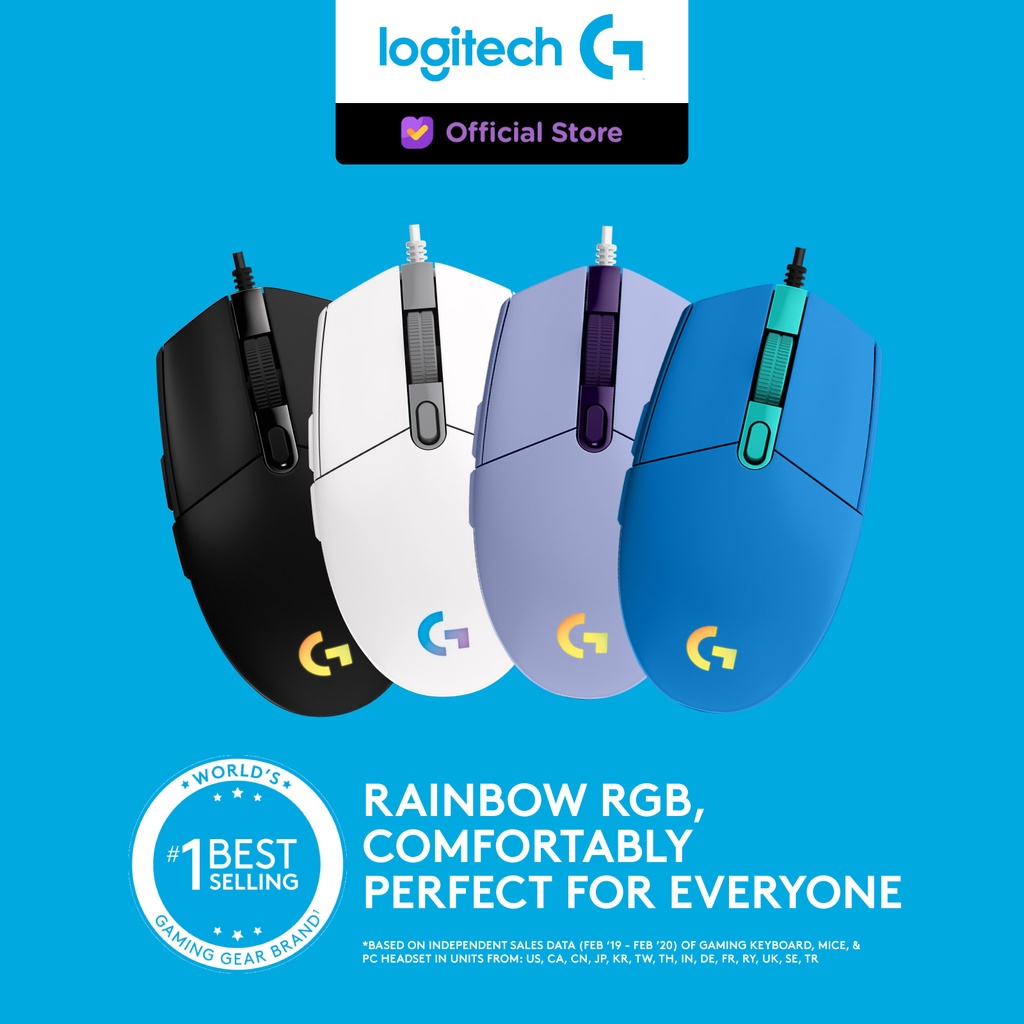 Jual Logitech G203 Mouse Gaming Wired RGB Lightsync with Macro Mouse ...